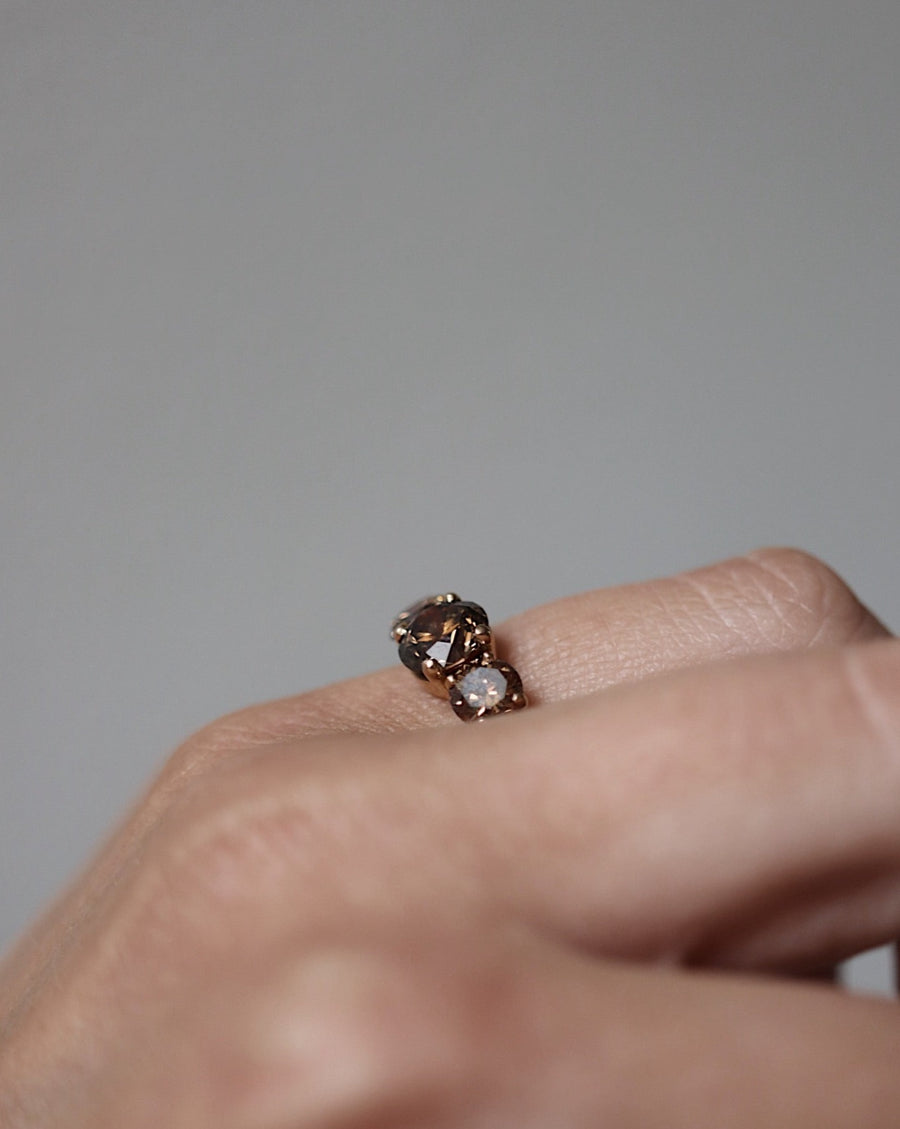 Edith Ring 2.0 CT with Dark Chocolate Diamonds – mumbaistockholm