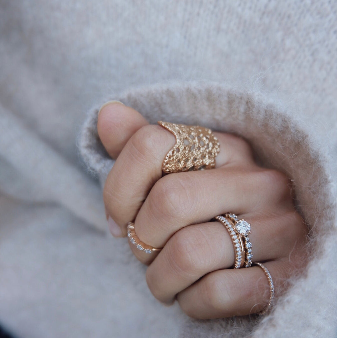 Mini Kelly Ring with Champagne Diamonds – mumbaistockholm