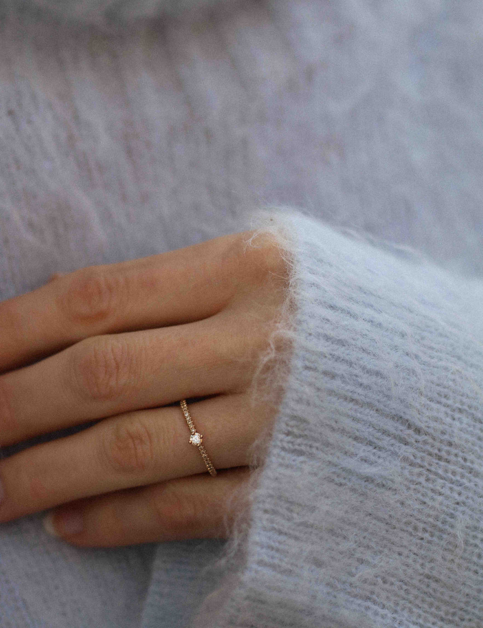 Mini Kelly Ring with Champagne Diamonds – mumbaistockholm