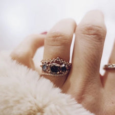 One-Of-A-Kind Edith Ring 2.0 CT with Dark Chocolate Diamonds ...